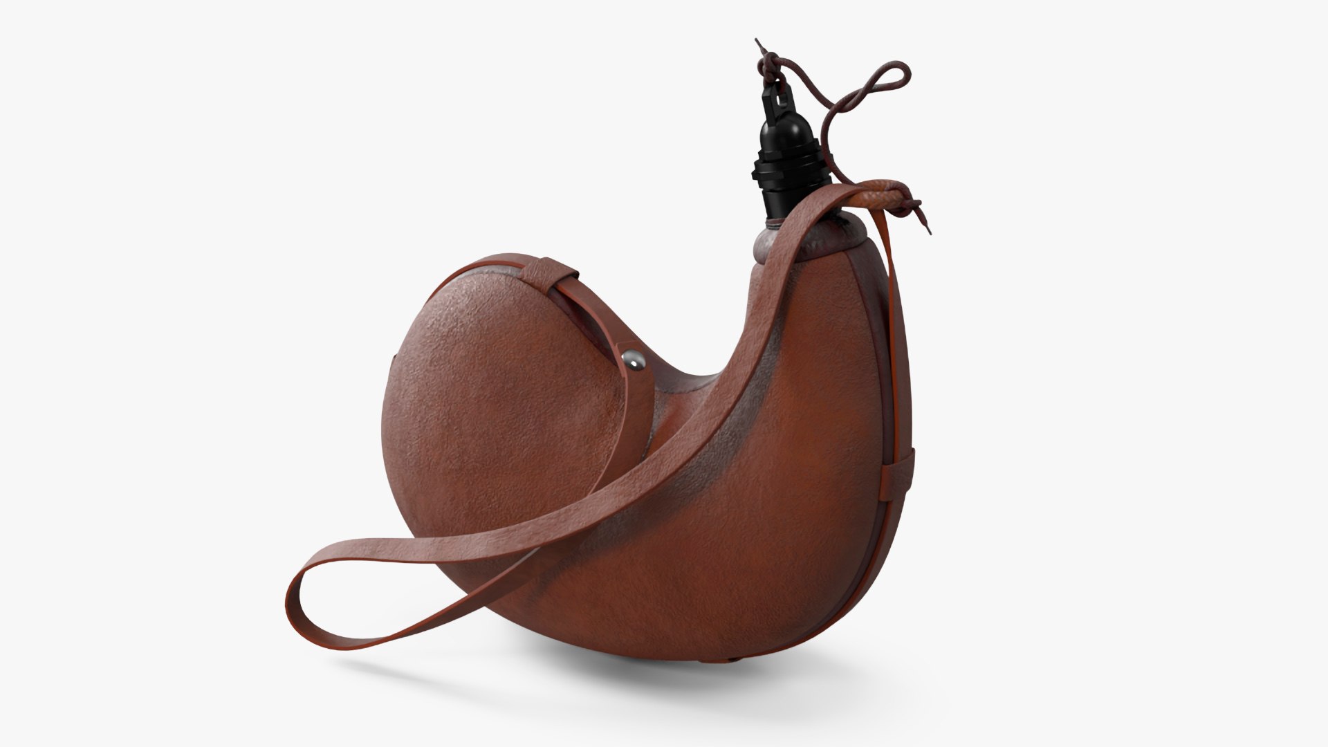 Leather Wineskin Brown 3D - TurboSquid 2190606