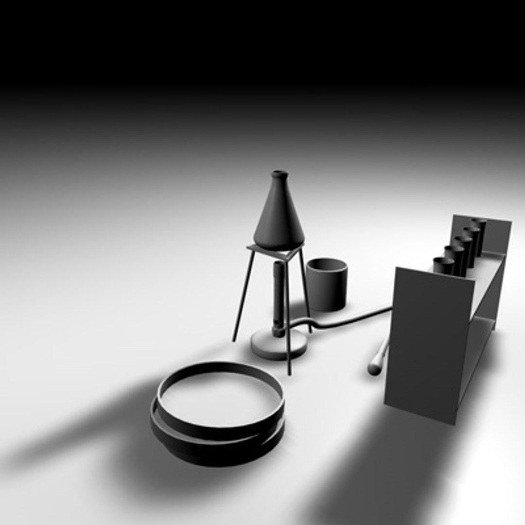 Lab Equipment 3d C4d