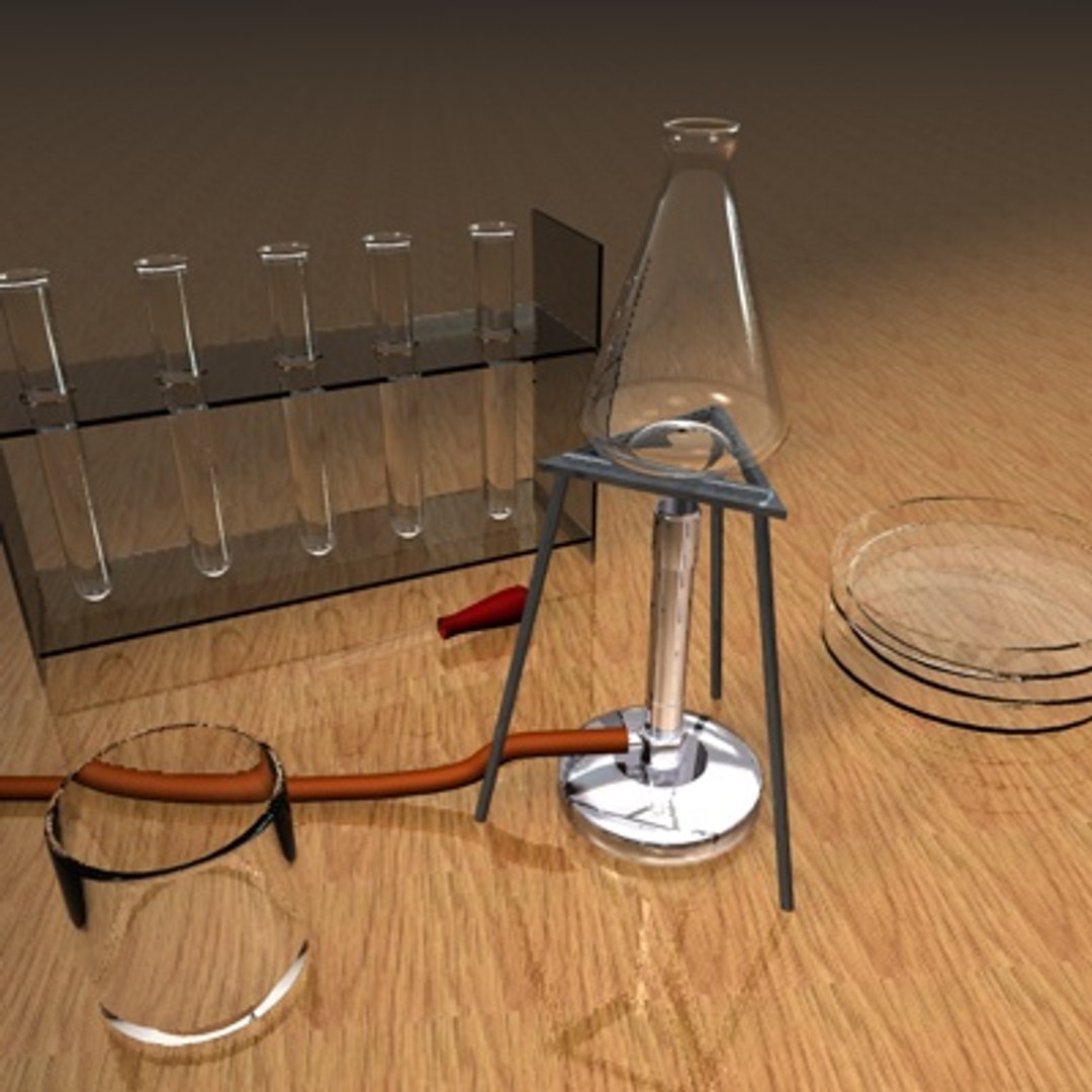 Lab Equipment 3d C4d