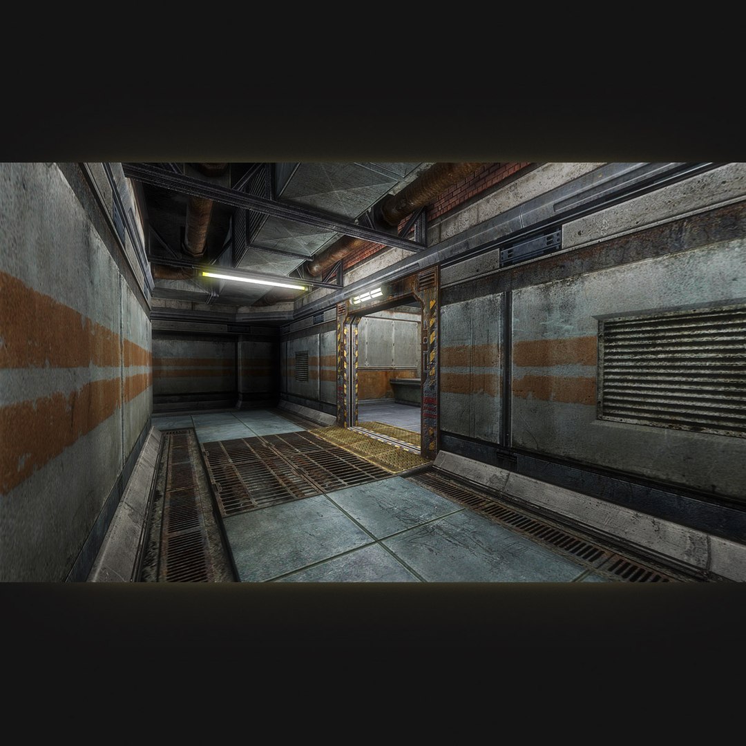 Max Sci-fi Sawmill Interior Scene