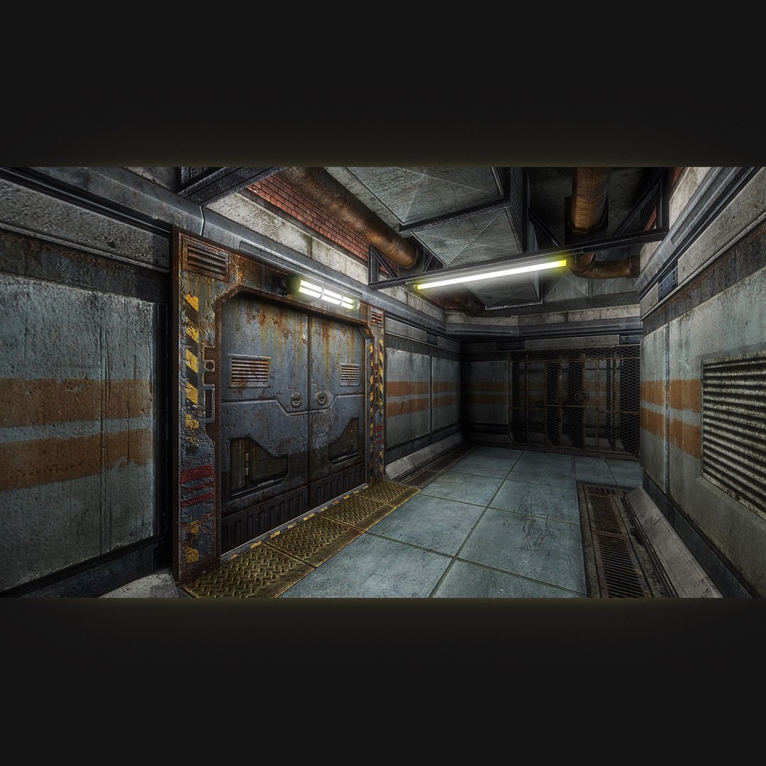 Max Sci-fi Sawmill Interior Scene