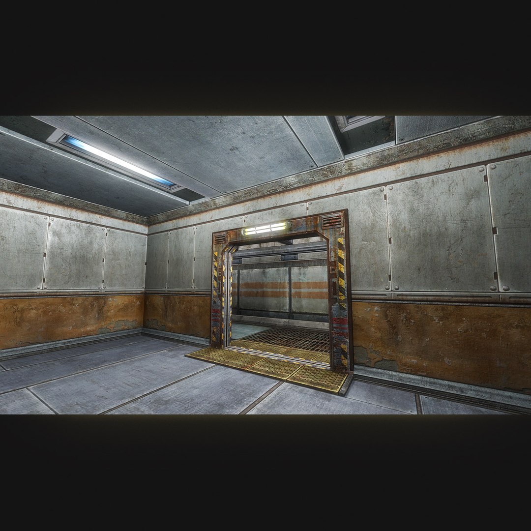 Max Sci-fi Sawmill Interior Scene