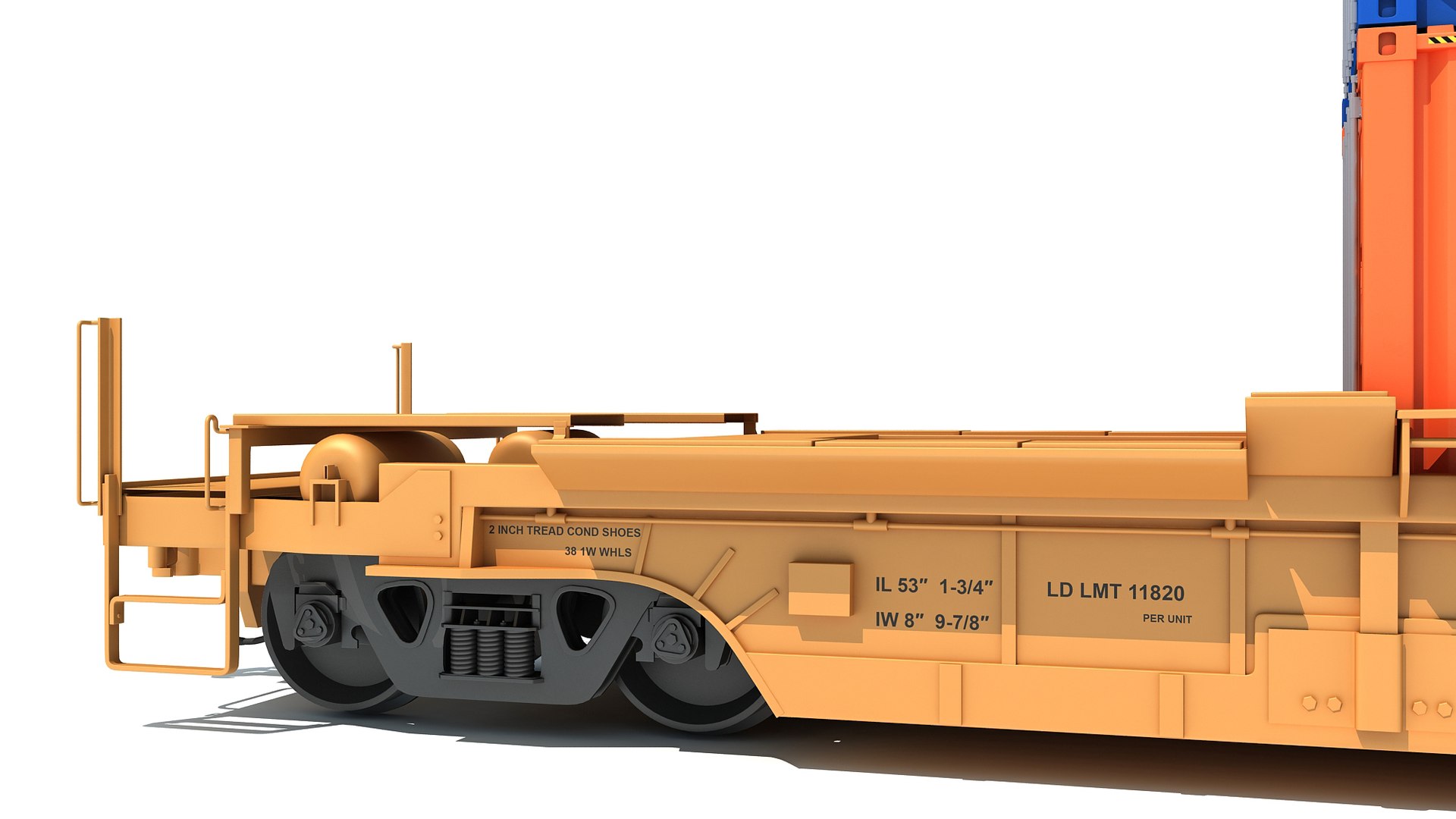 Railroad double stack car 3D model - TurboSquid 1609113