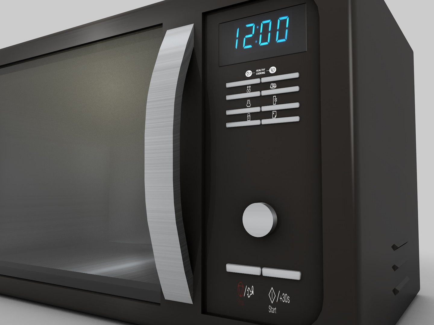 3d microwaves door open model