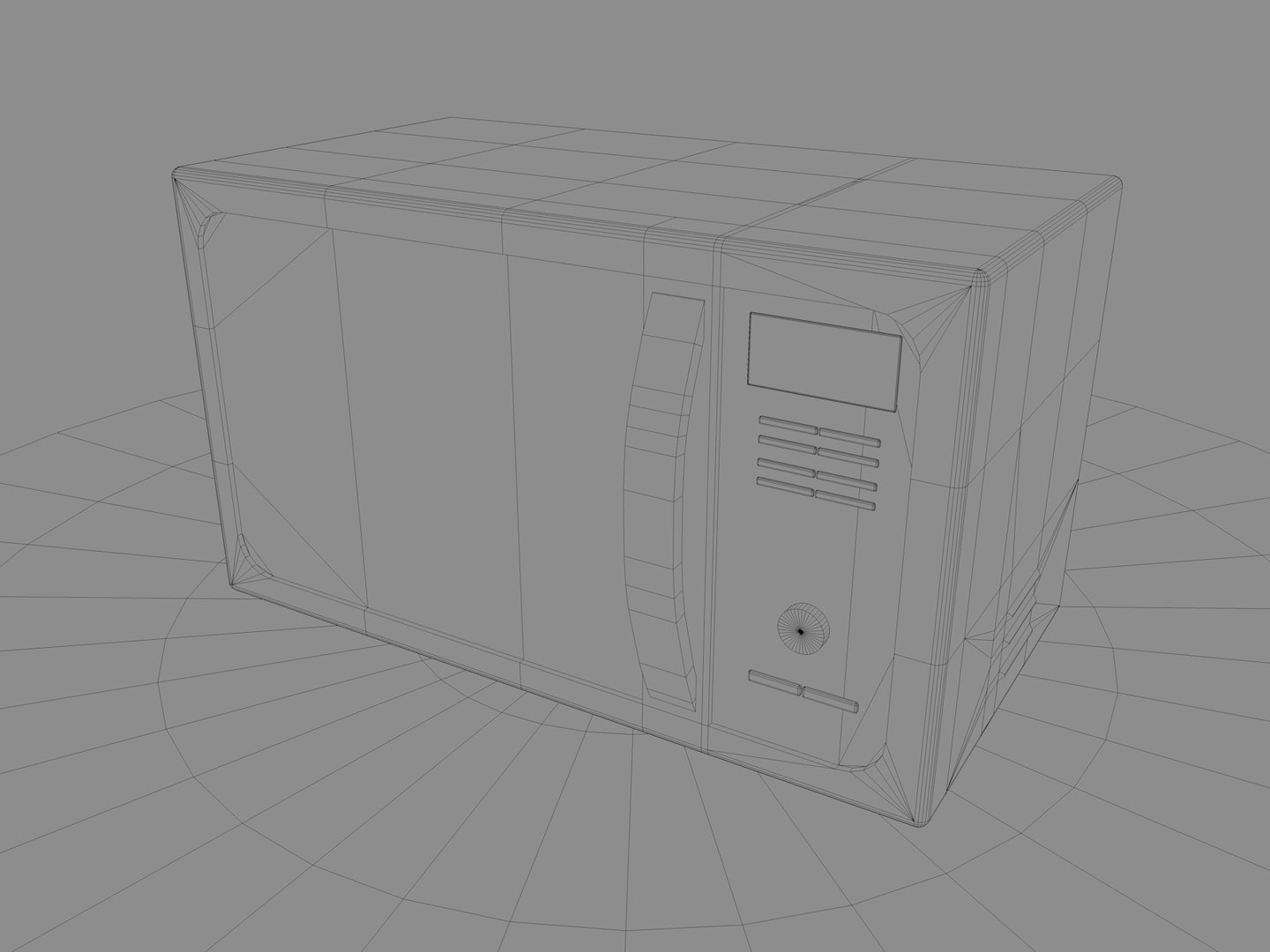 3d microwaves door open model