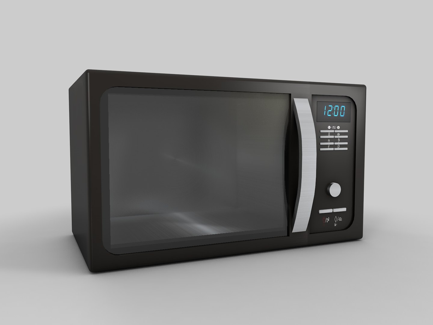 3d microwaves door open model