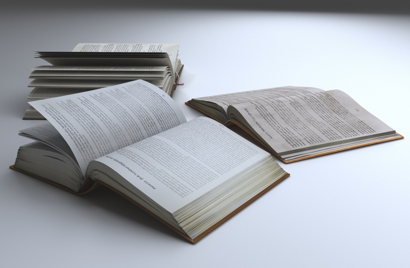 3D Open Books Model - TurboSquid 1404426