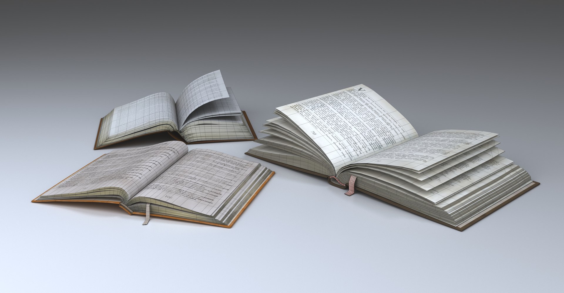 3D Open Books Model - TurboSquid 1404426