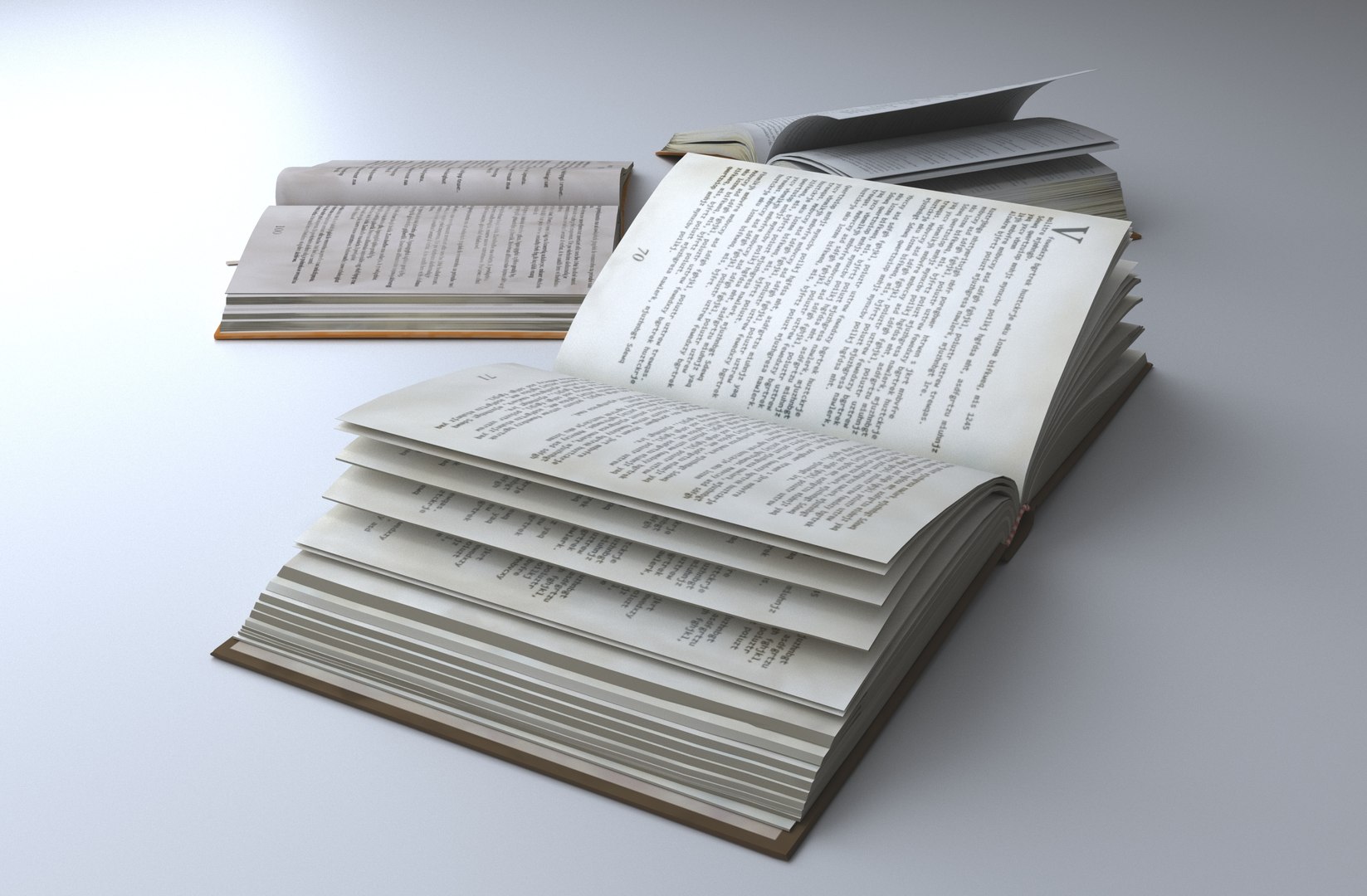 3D Open Books Model - TurboSquid 1404426