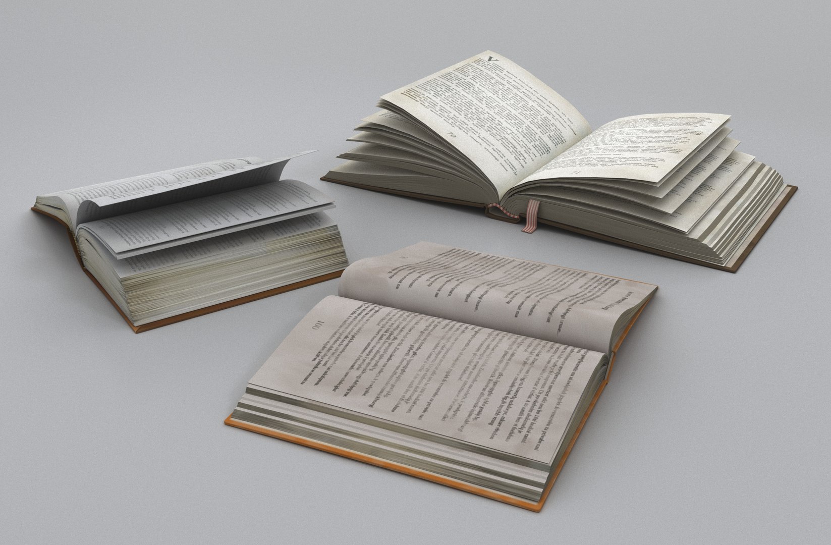 3D Open Books Model - TurboSquid 1404426