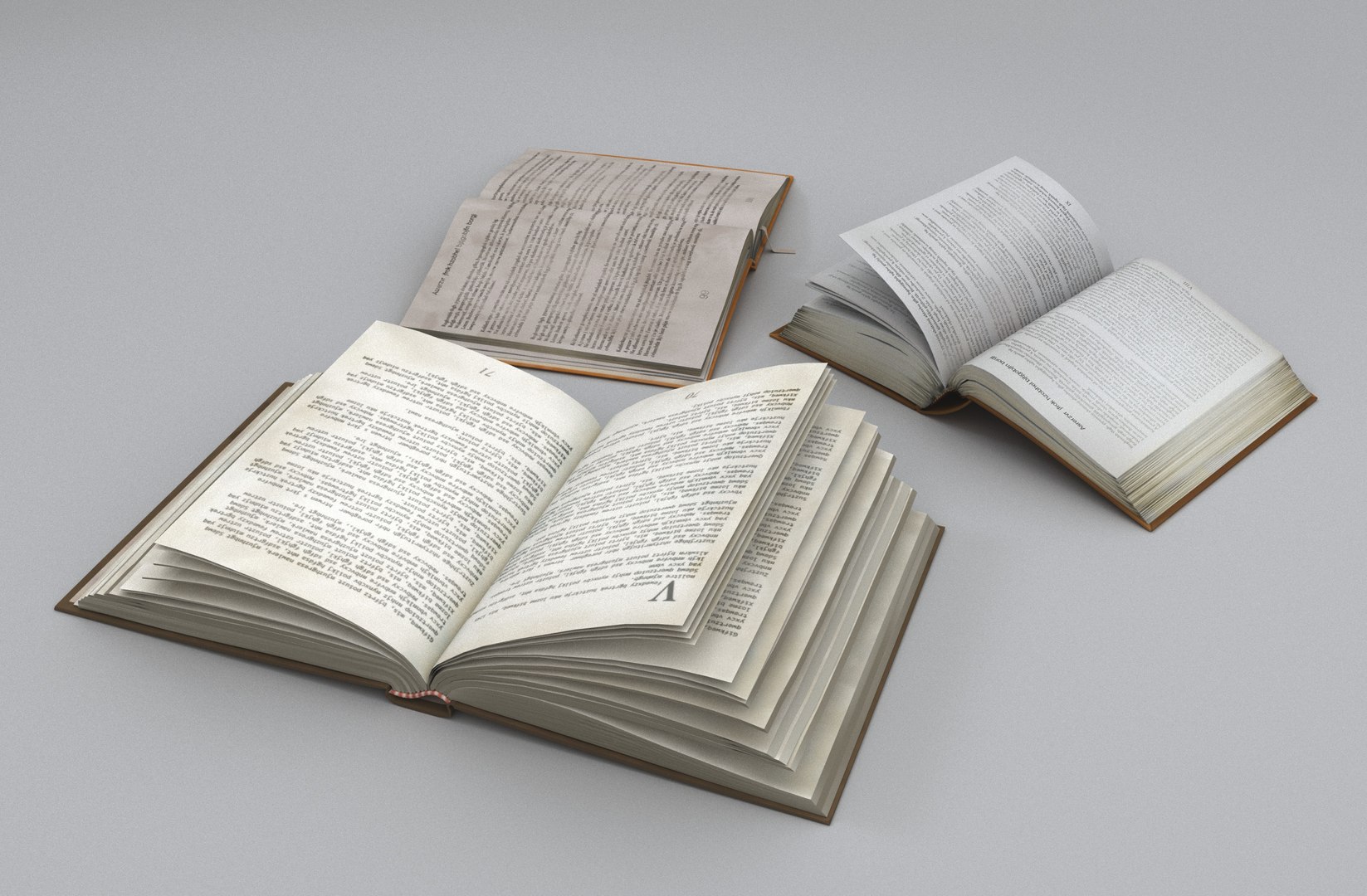 3D Open Books Model - TurboSquid 1404426