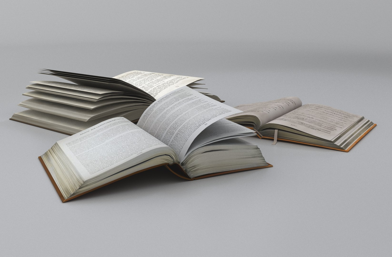 3D Open Books Model - TurboSquid 1404426