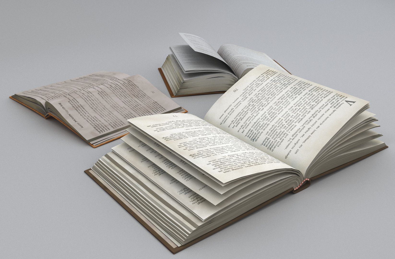 3D Open Books Model - TurboSquid 1404426