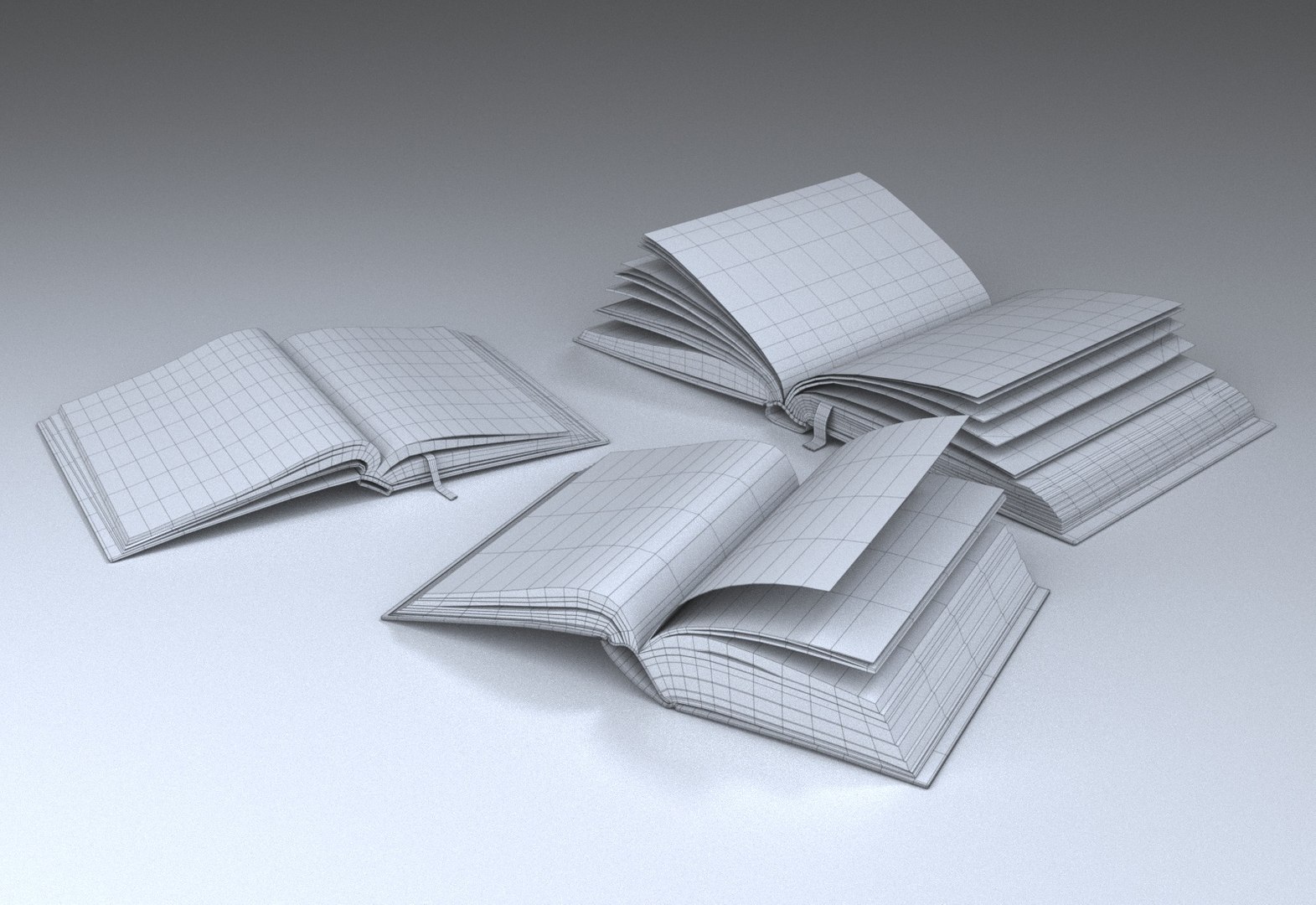 3D Open Books Model - TurboSquid 1404426