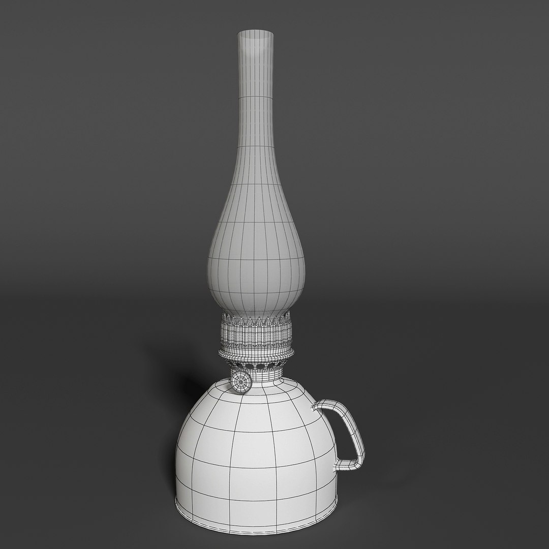 3d Weathered Oil Lamp