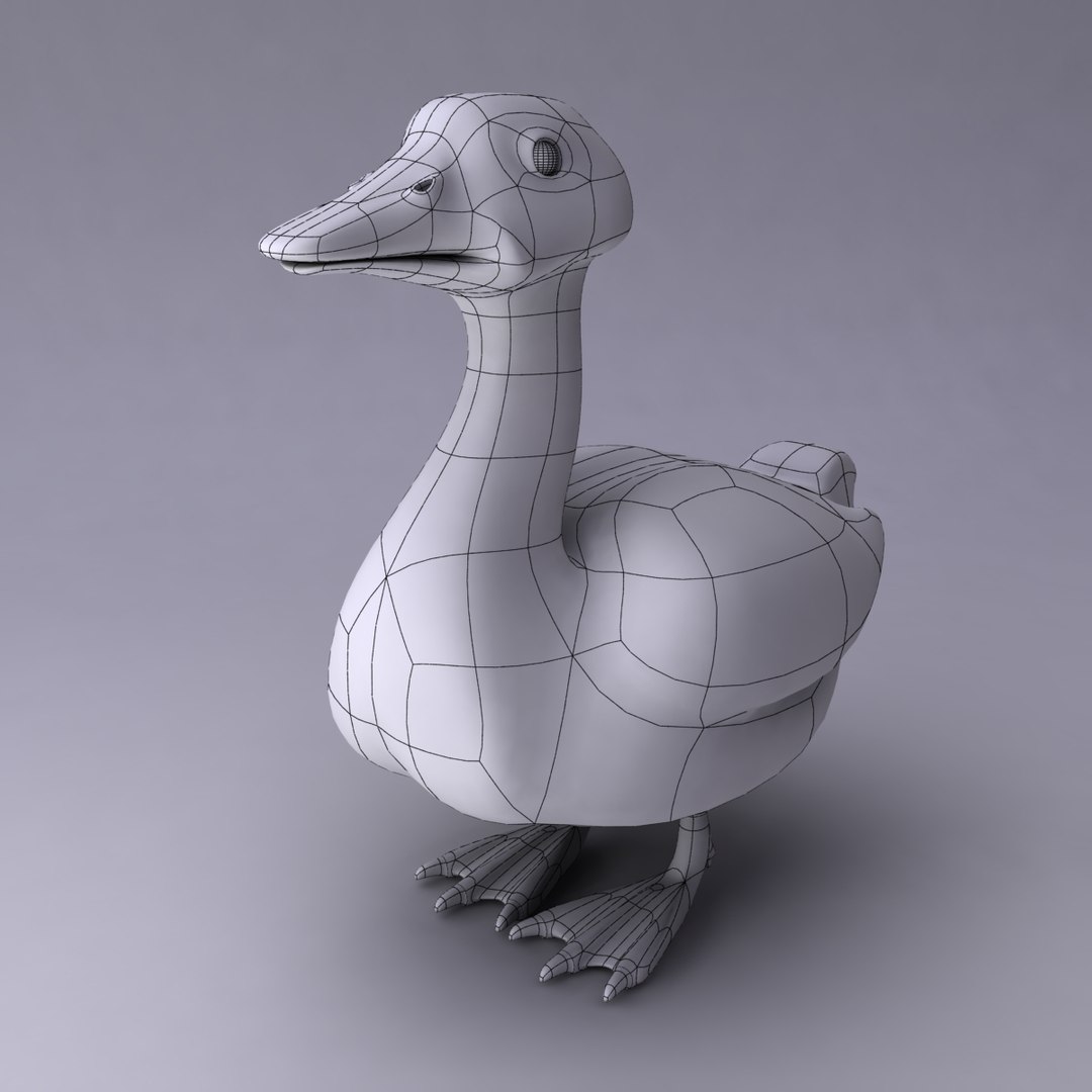 3d Cartoon Duck Model