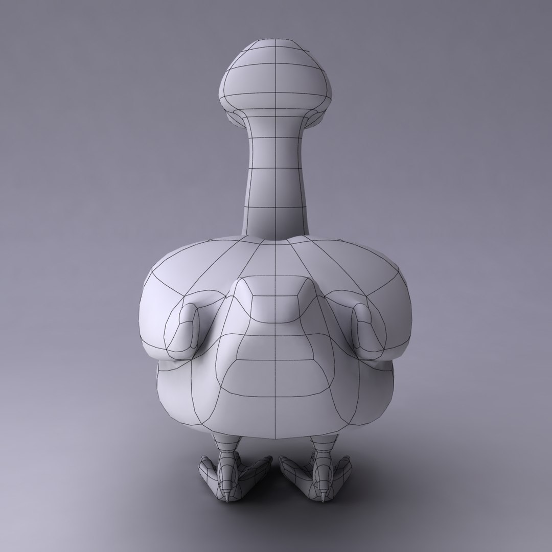 3d Cartoon Duck Model