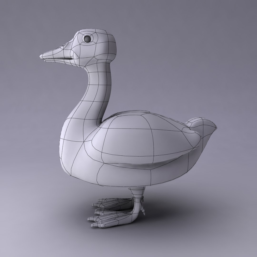 3d Cartoon Duck Model
