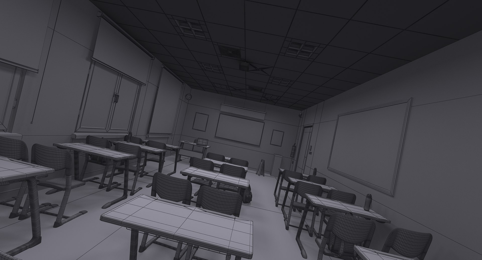 Classroom Class Room Model - TurboSquid 1418377