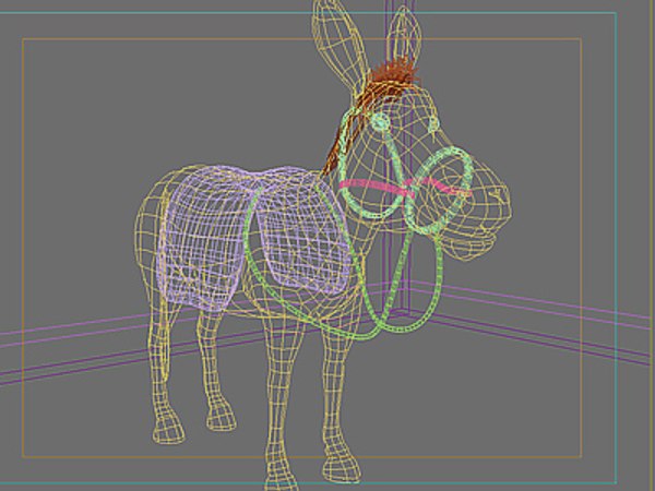 3d studio donkey model