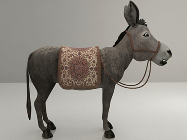 3d studio donkey model