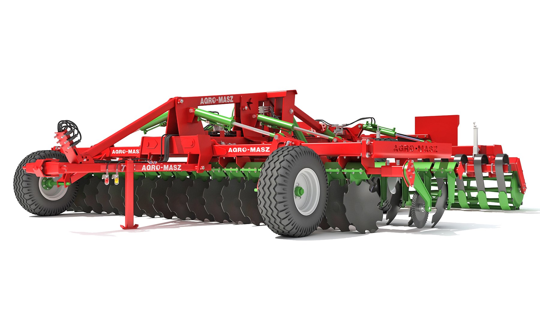 Agro Trailed Disc Harrow 3D Model - TurboSquid 1450924