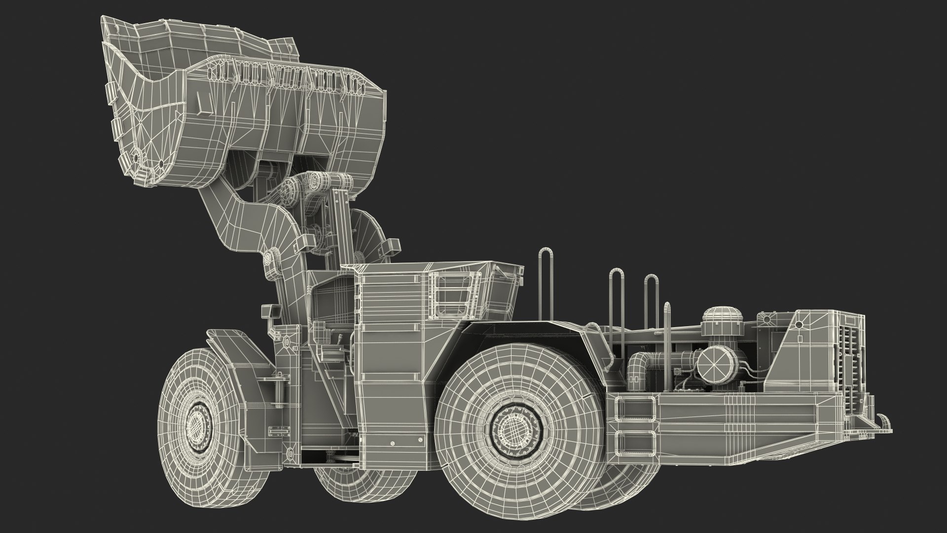 Mining Loader Dirty Rigged for Maya model - TurboSquid 2063556