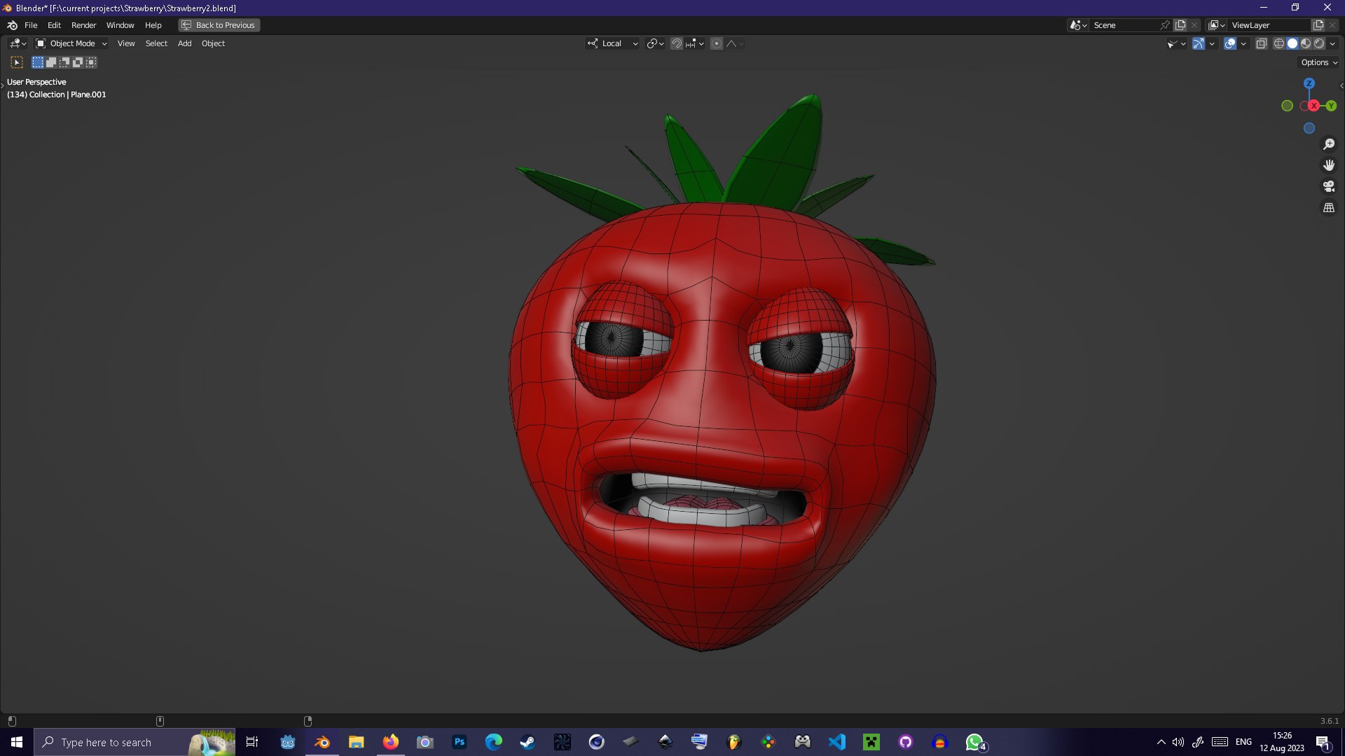 Simple Strawberry Facial Rig With Bendy Bones 3D Model - TurboSquid 2110495