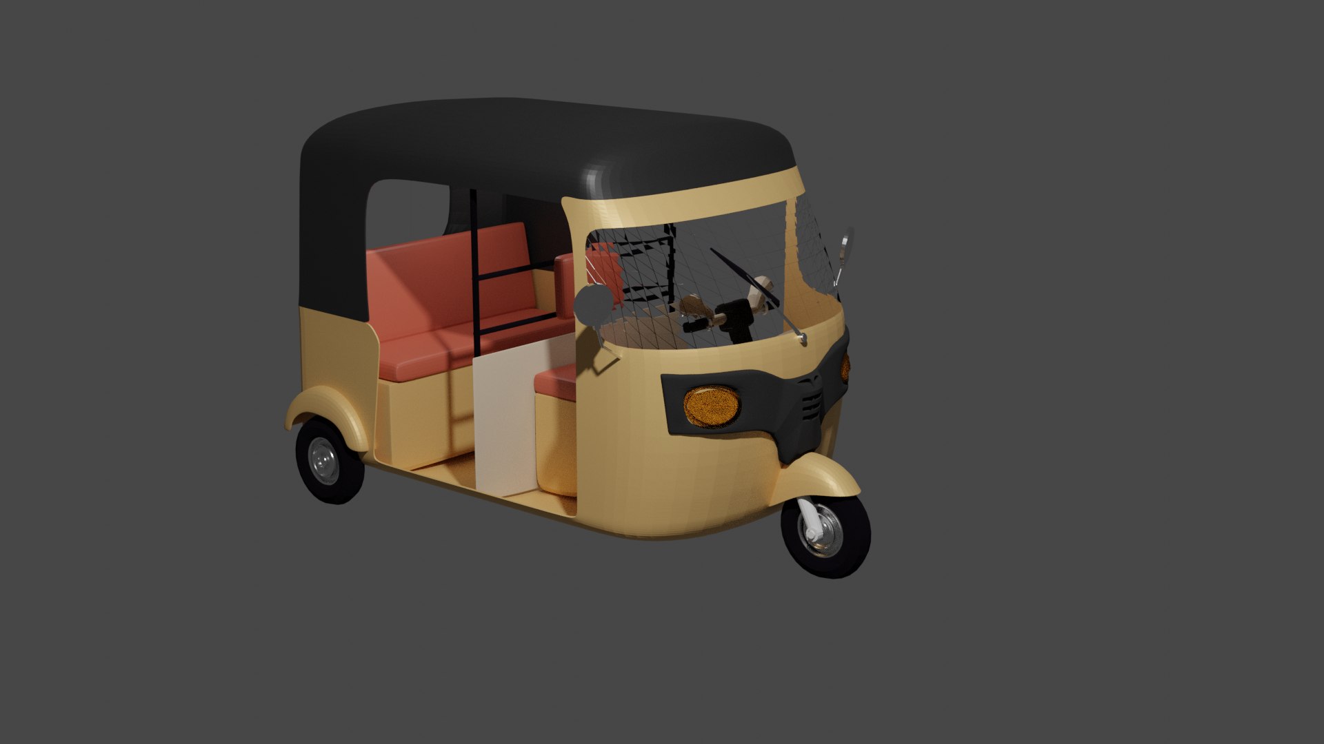 3D Bajaji Tuktuk Toktok Rickshaw Baby Taxi Three Wheel Tricicle ...