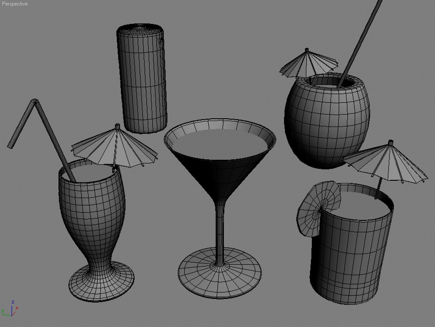 cocktails 3d model