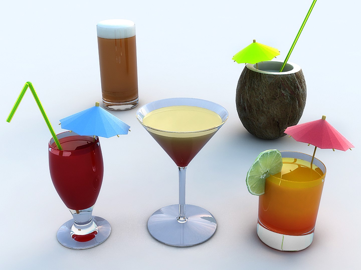 cocktails 3d model
