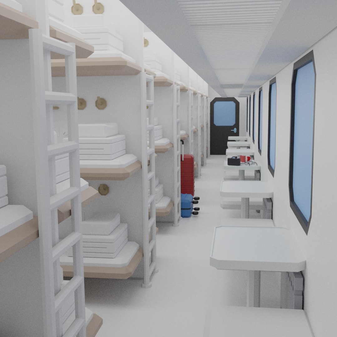 3D Cartoon Sleeper Train Interior Model - TurboSquid 2160273