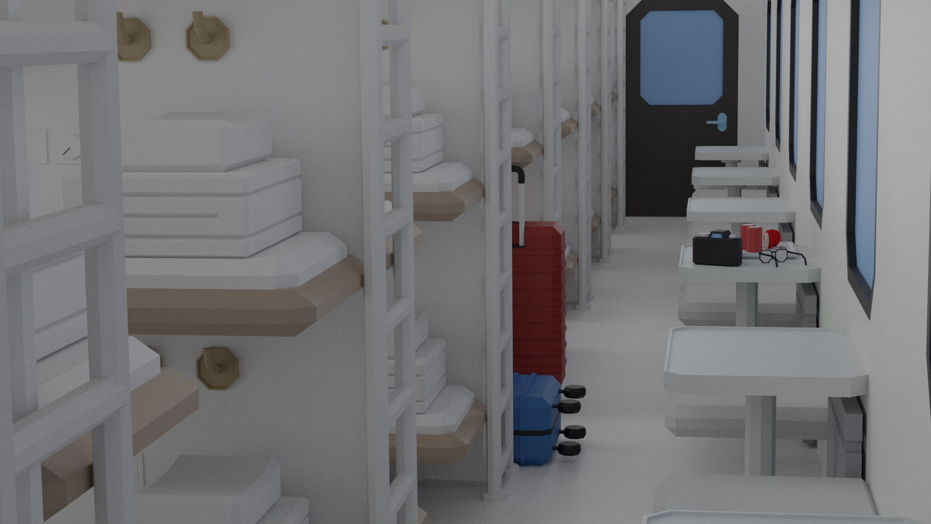 3D Cartoon Sleeper Train Interior Model - TurboSquid 2160273