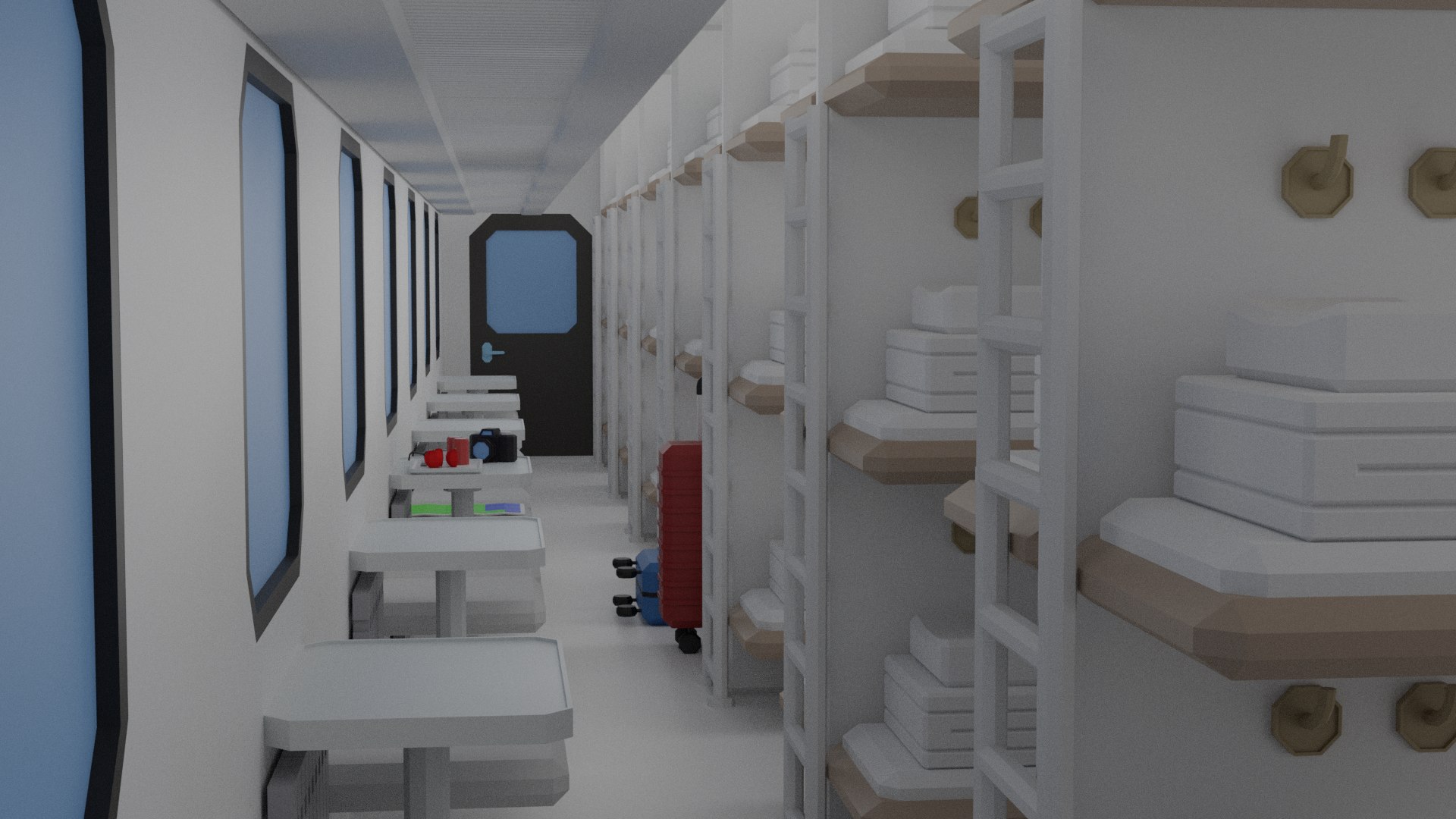 3D Cartoon Sleeper Train Interior Model - TurboSquid 2160273