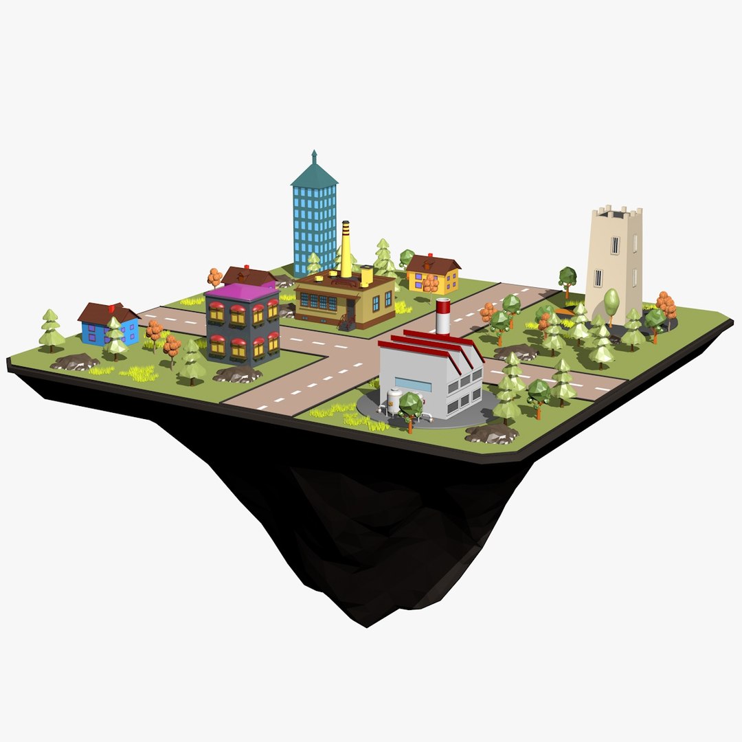 Cartoon Scene 3d C4d