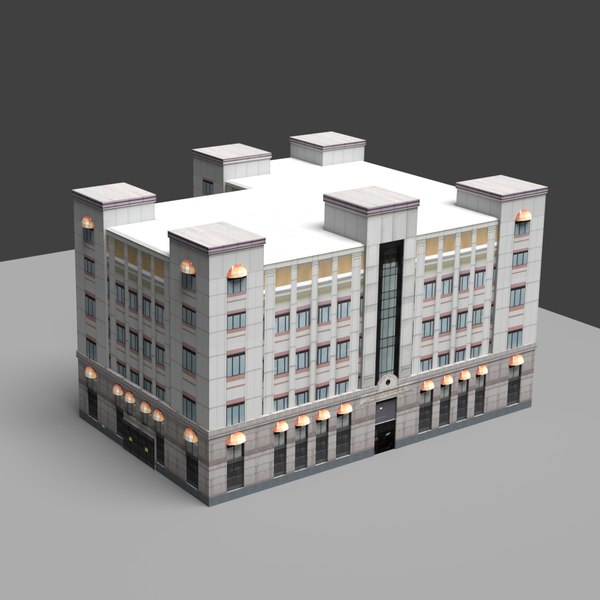 3d modern building