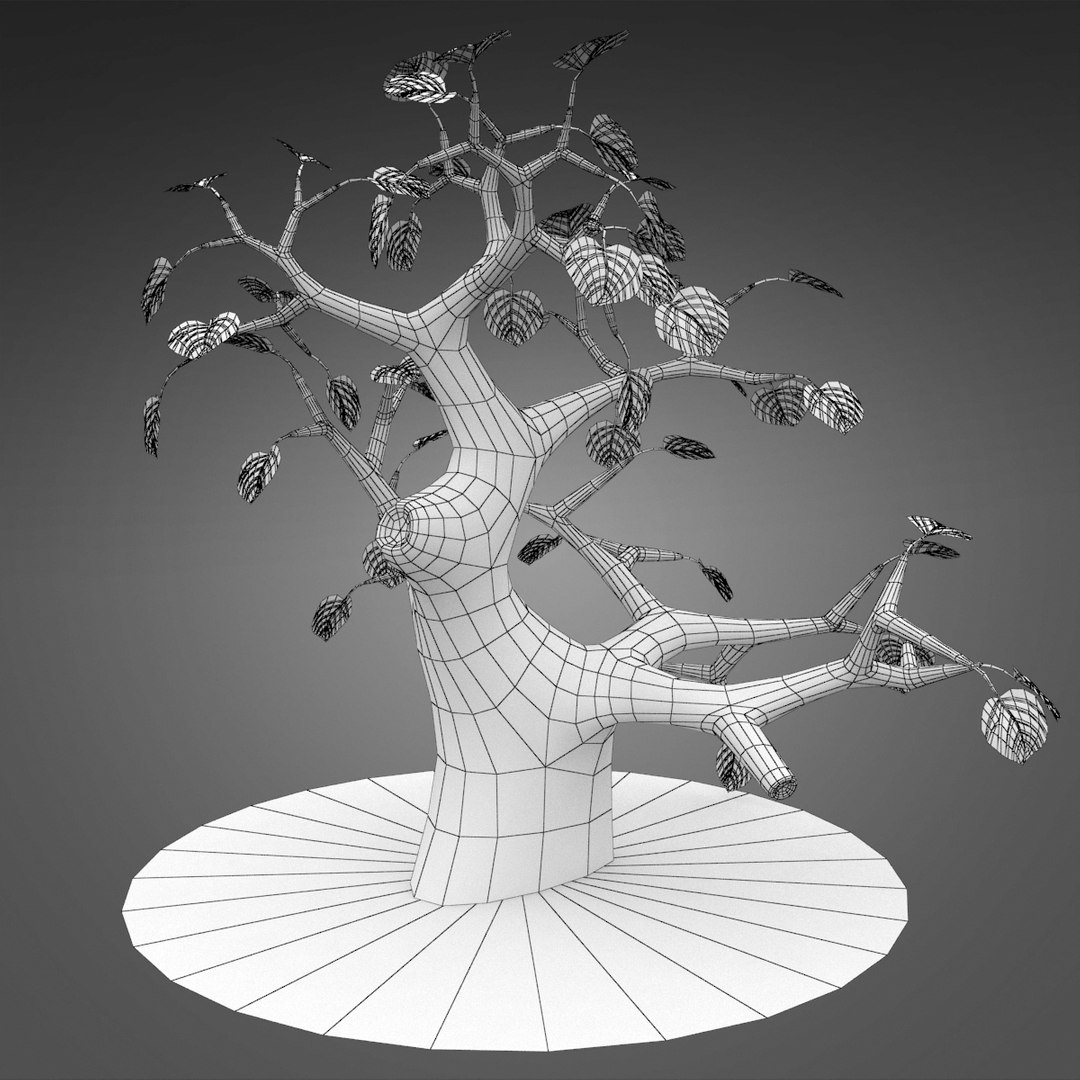 3d Cartoon Tree Model