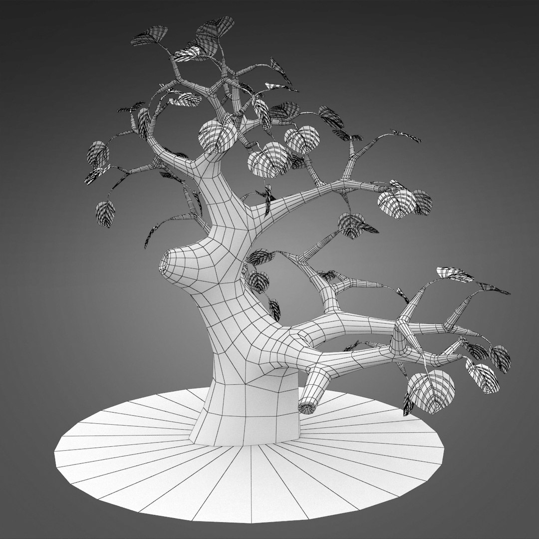 3d Cartoon Tree Model