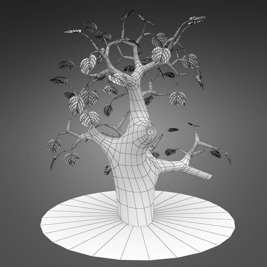 3d Cartoon Tree Model