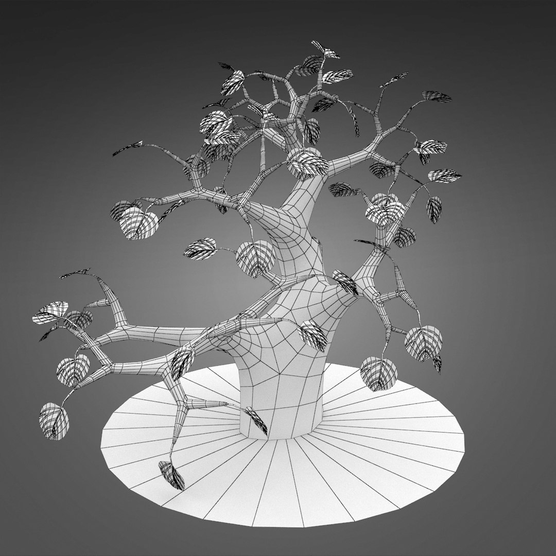 3d Cartoon Tree Model