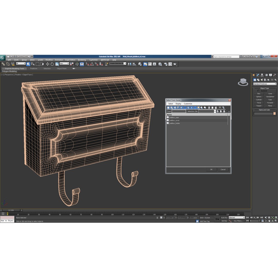 3d Model Of Wall Mount Mailbox 2