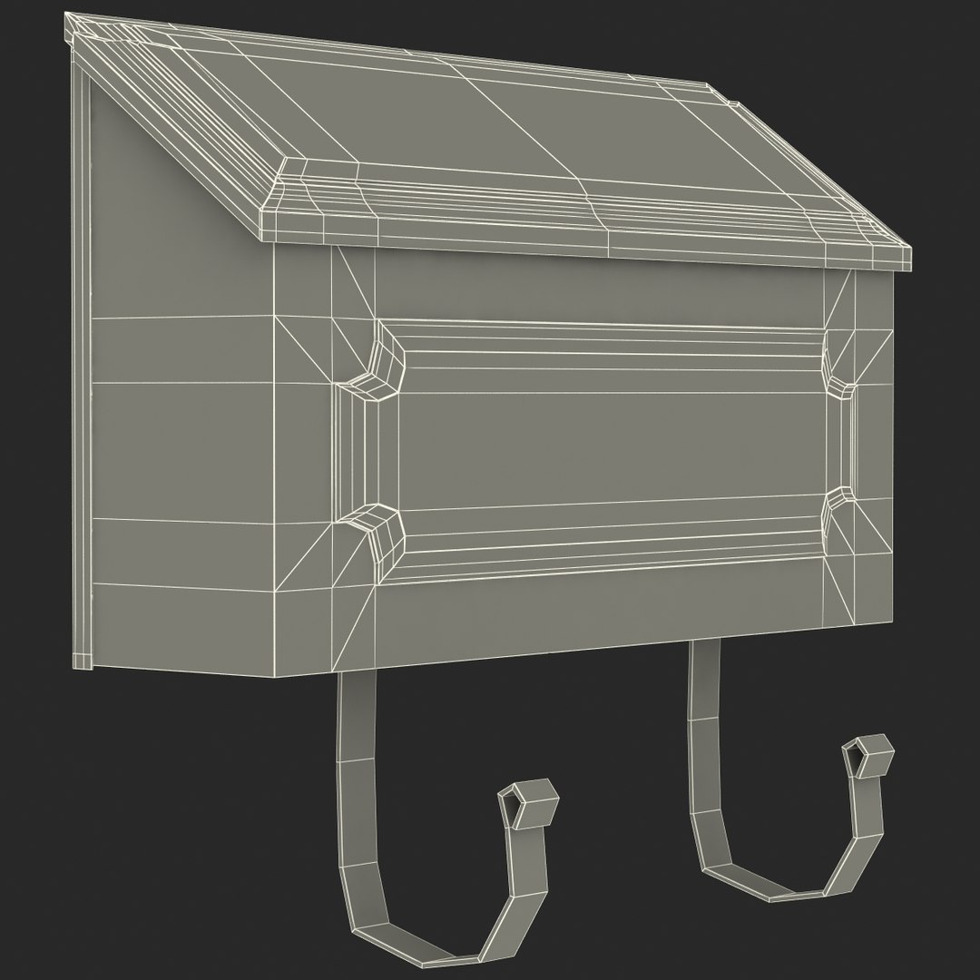 3d Model Of Wall Mount Mailbox 2