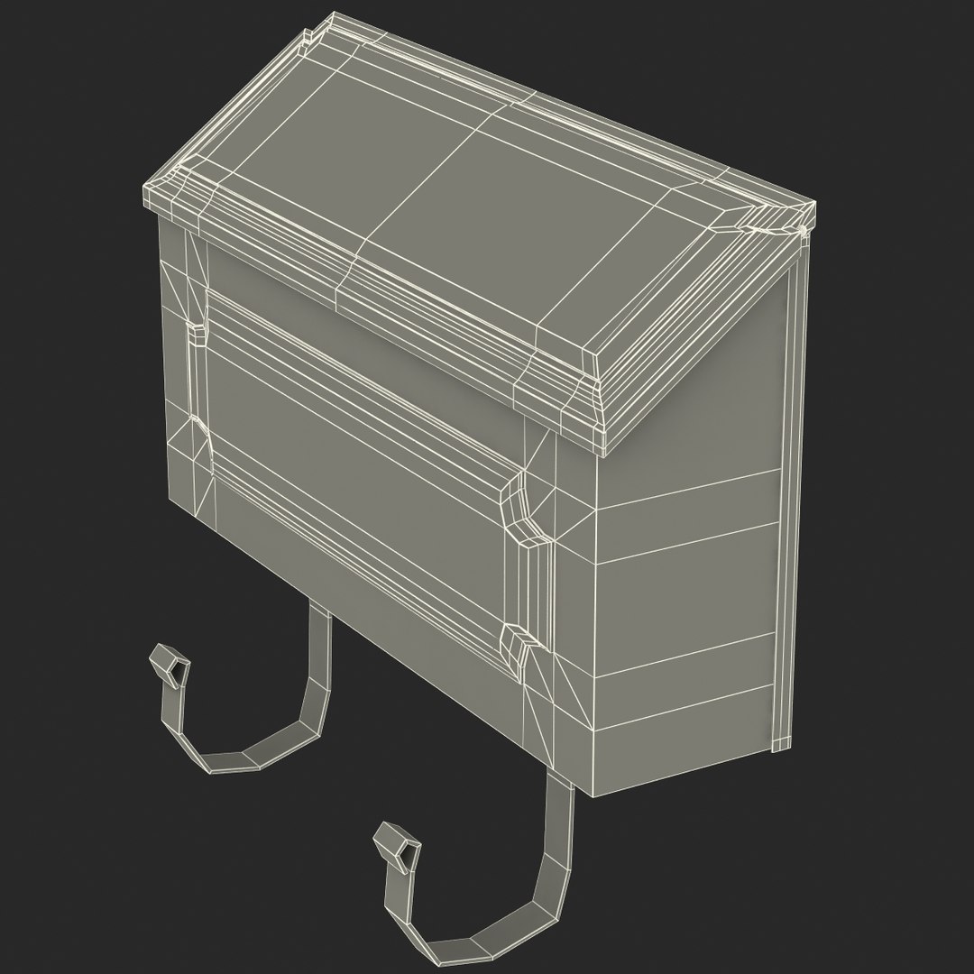 3d Model Of Wall Mount Mailbox 2