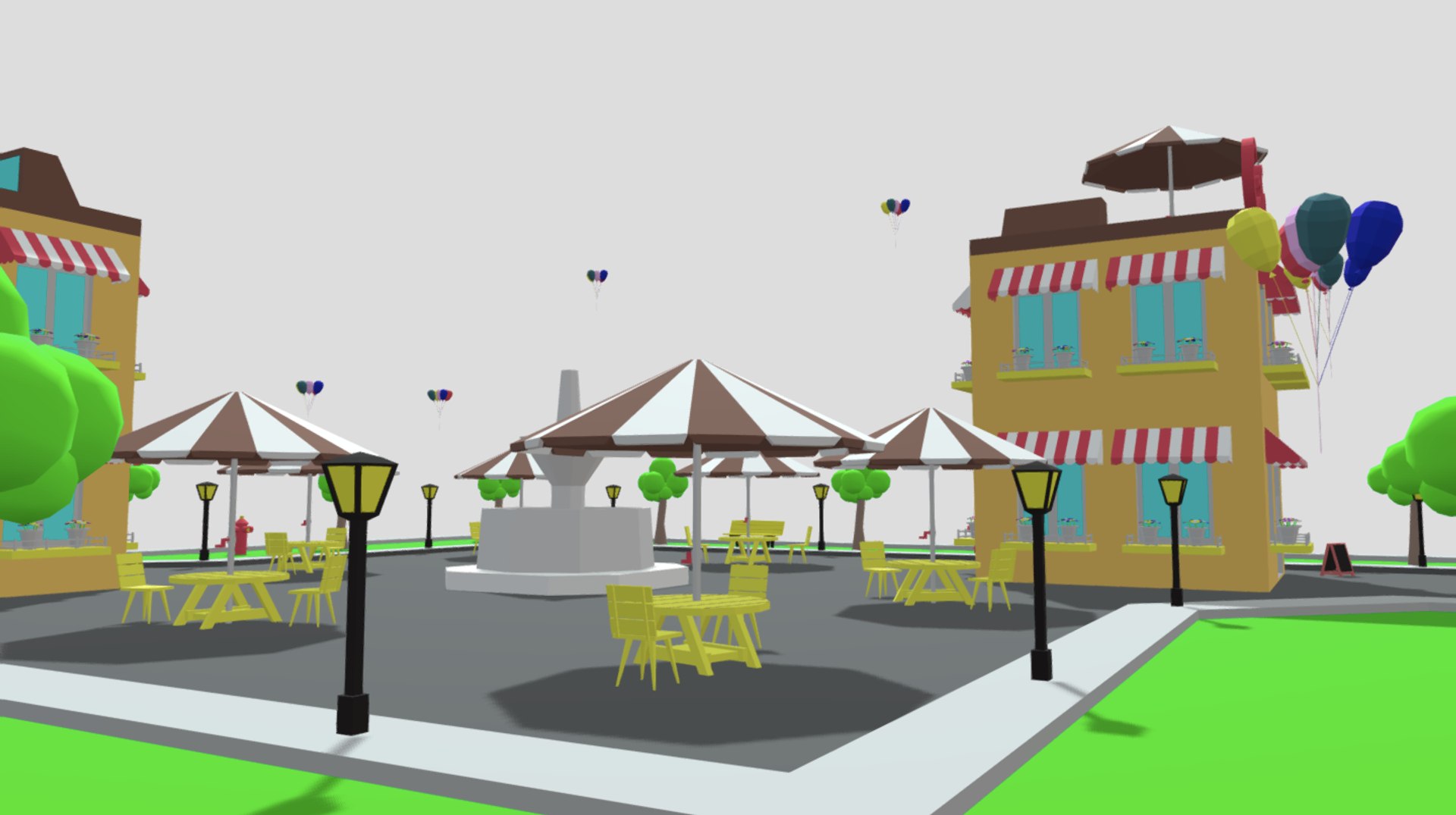 City Cartoon Cafe 3D Model - TurboSquid 1470913