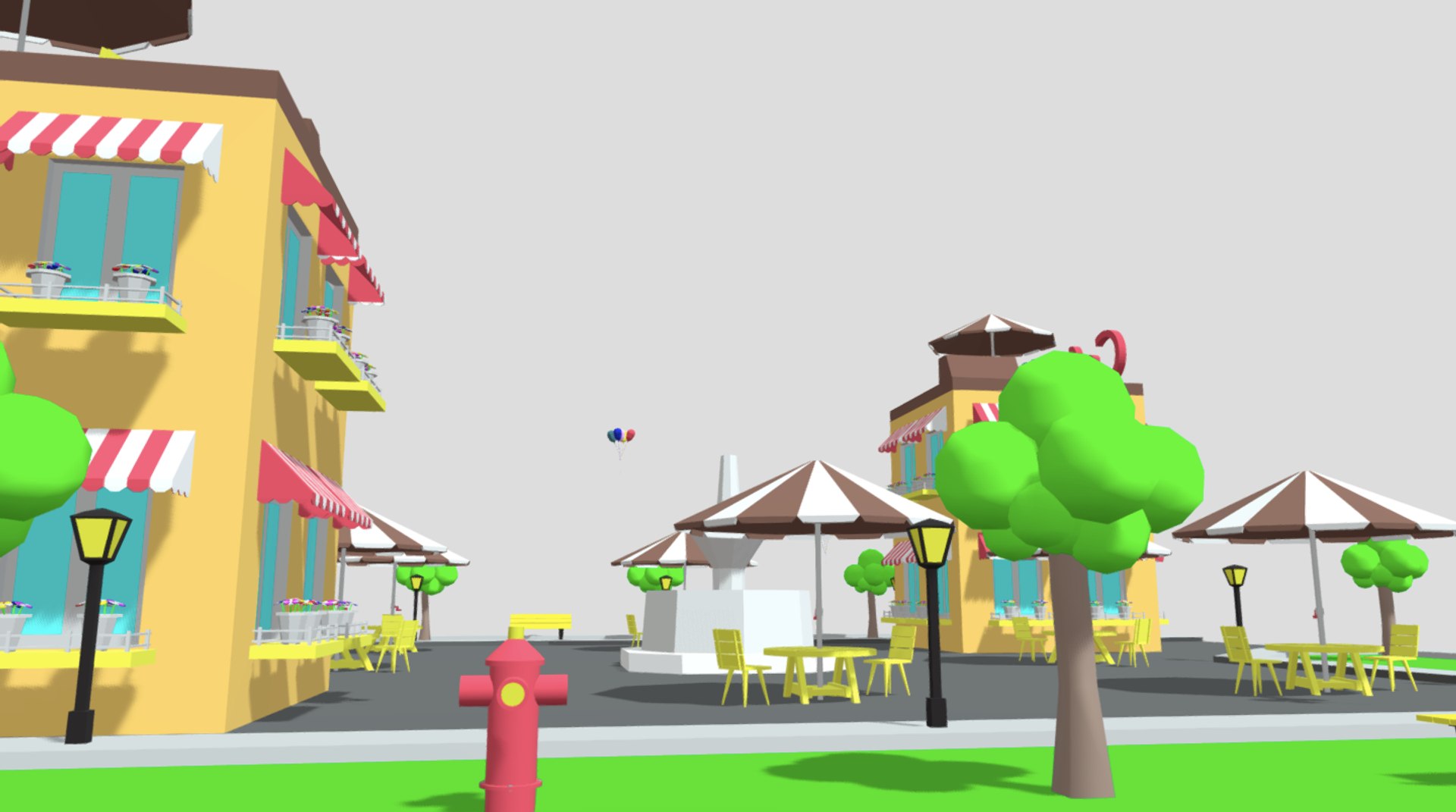 City Cartoon Cafe 3D Model - TurboSquid 1470913