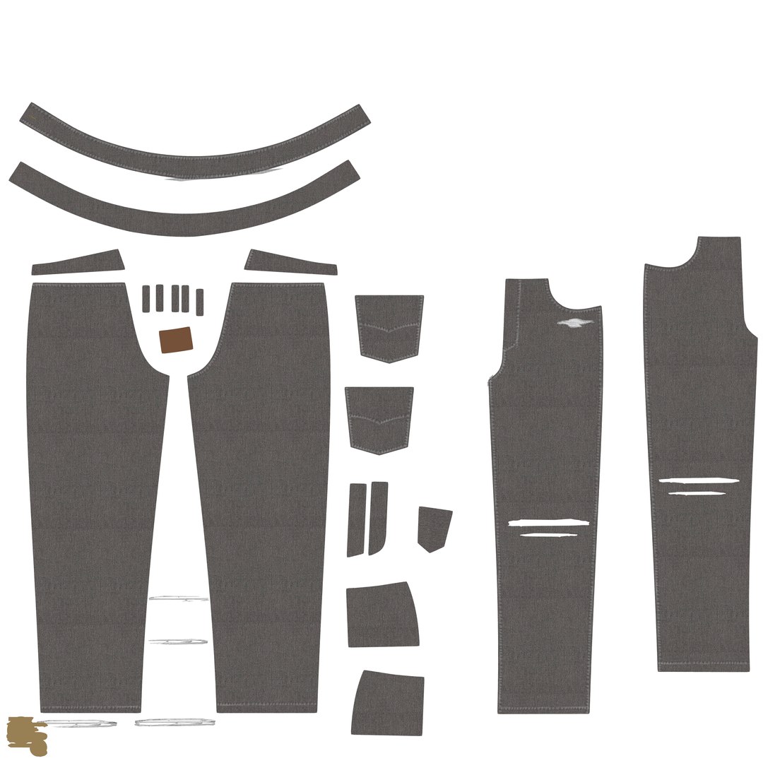 Male Denim Jeans Model - TurboSquid 2153264