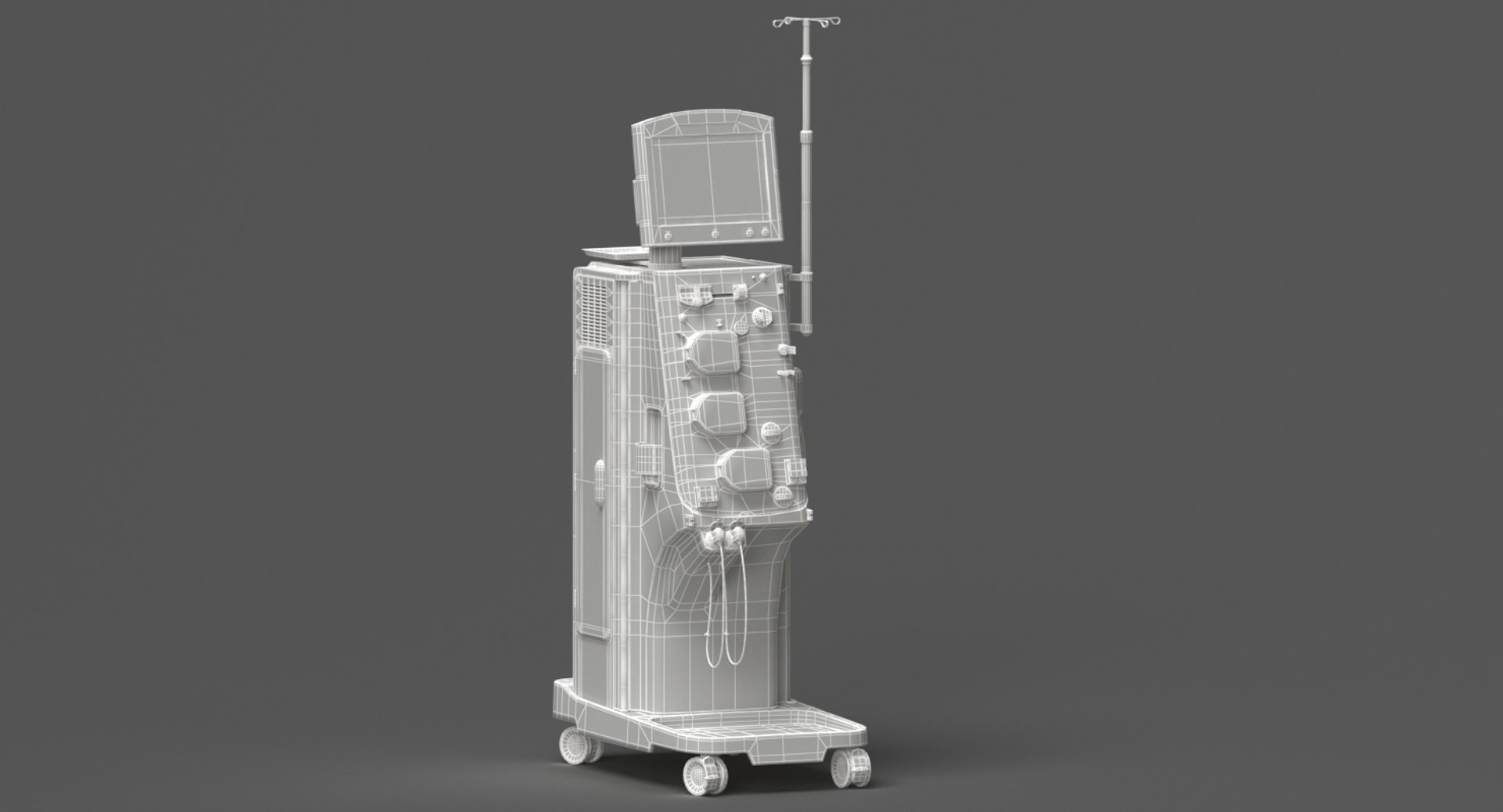 3D dialysis machine modelled - TurboSquid 1405002