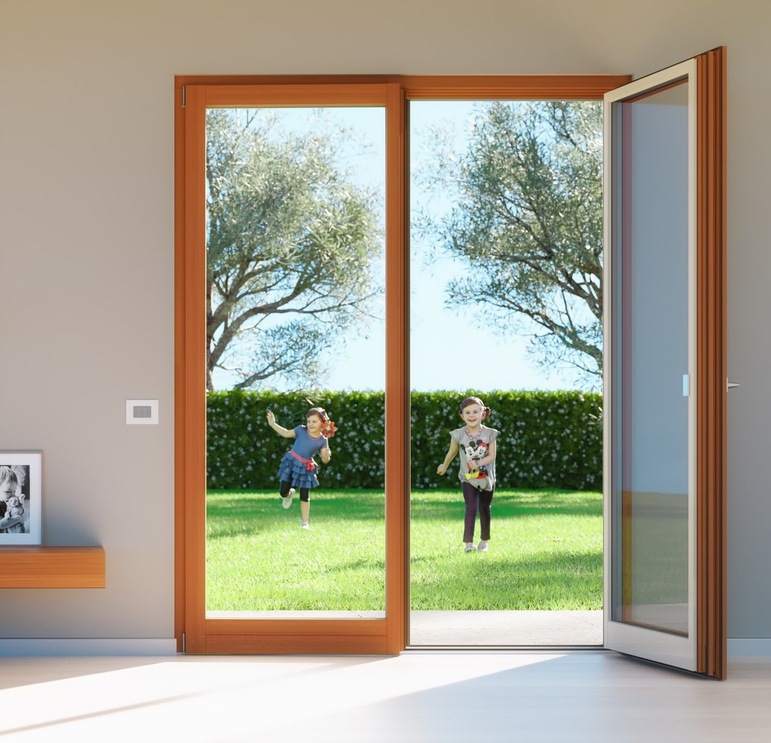 French Double Door Window 3ds