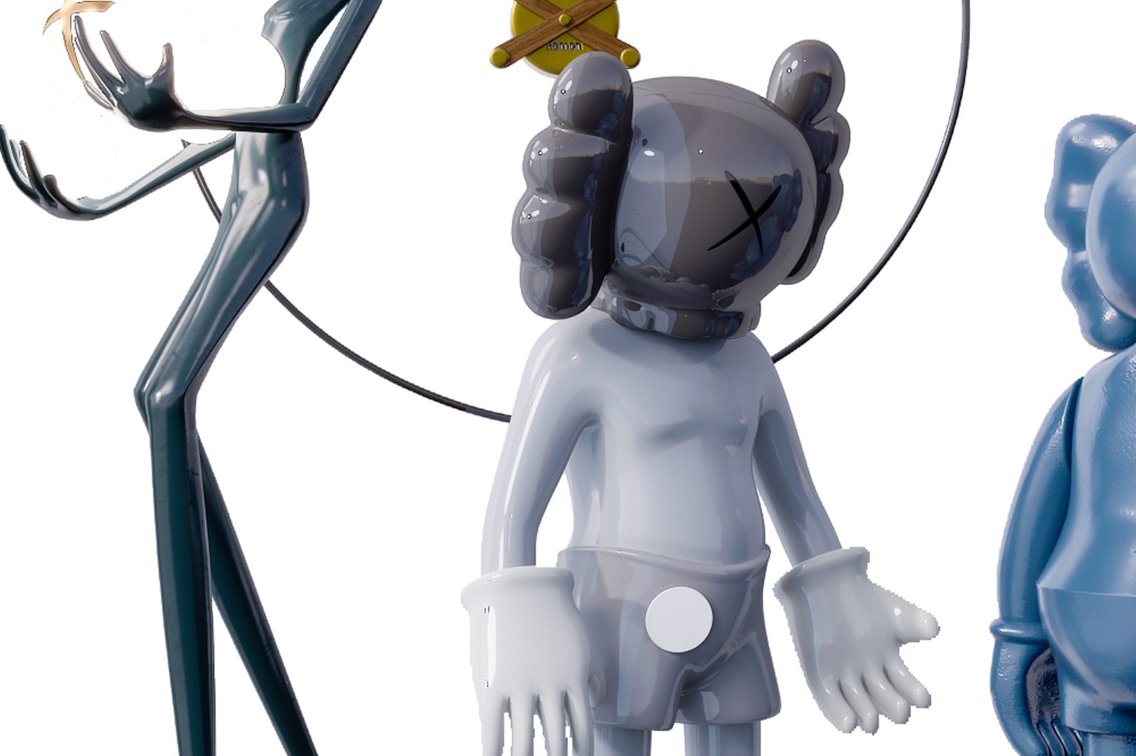 Modern minimalist Kaws sculpture model 3D - TurboSquid 2058023