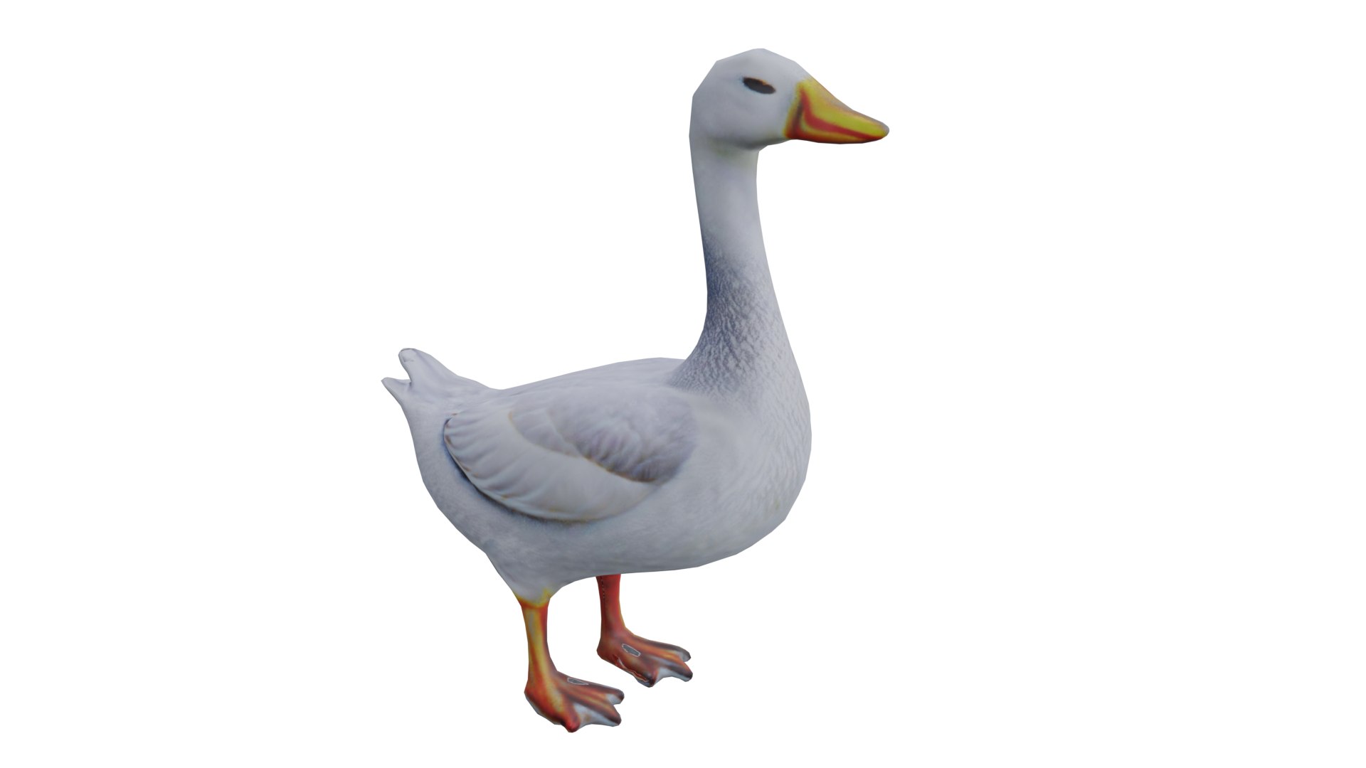 White Goose Low Poly Model - TurboSquid 2261643